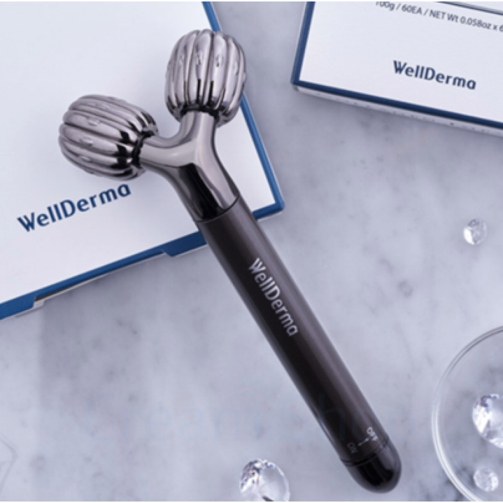 Роликовый массажер с вибрацией для лифтинга кожи лица WELLDERMA FACE ...